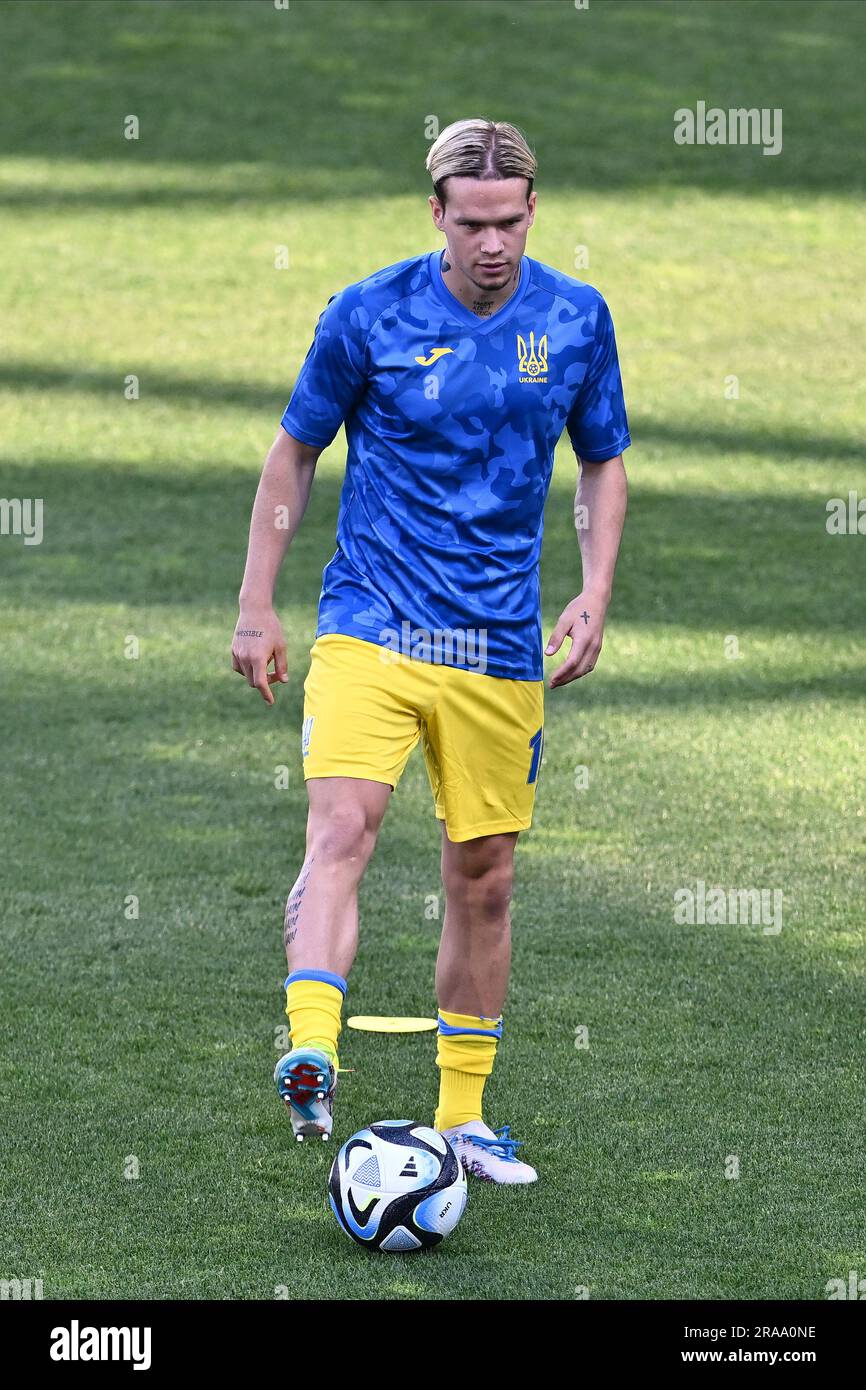 BUCHAREST, ROMANIA - JUNE 21: Mykhaylo Mudryk of Ukraine before the ...