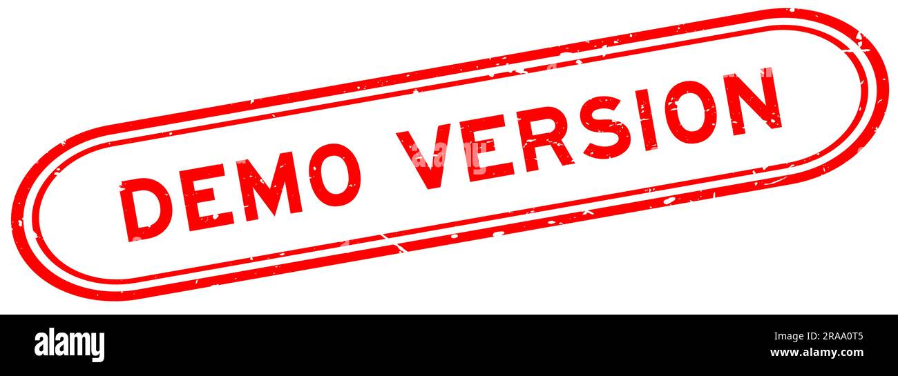 Grunge red demo version word rubber seal stamp on white background Stock Vector Image & Art - Alamy