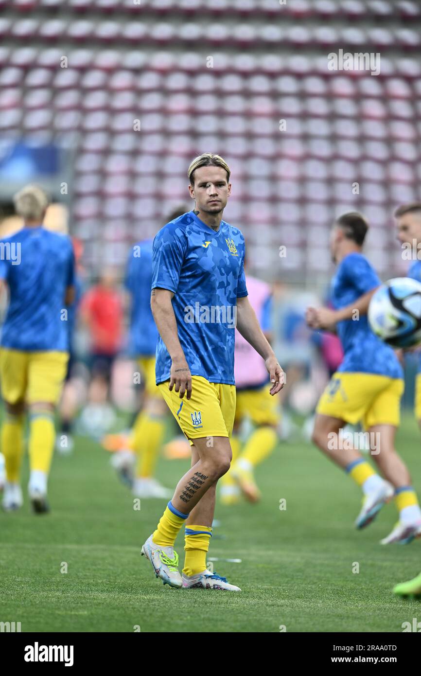 BUCHAREST, ROMANIA - JUNE 21: Mykhaylo Mudryk of Ukraine before the ...