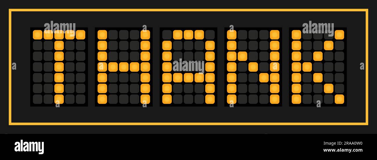 Orange color led banner in word thank on black background Stock Vector ...