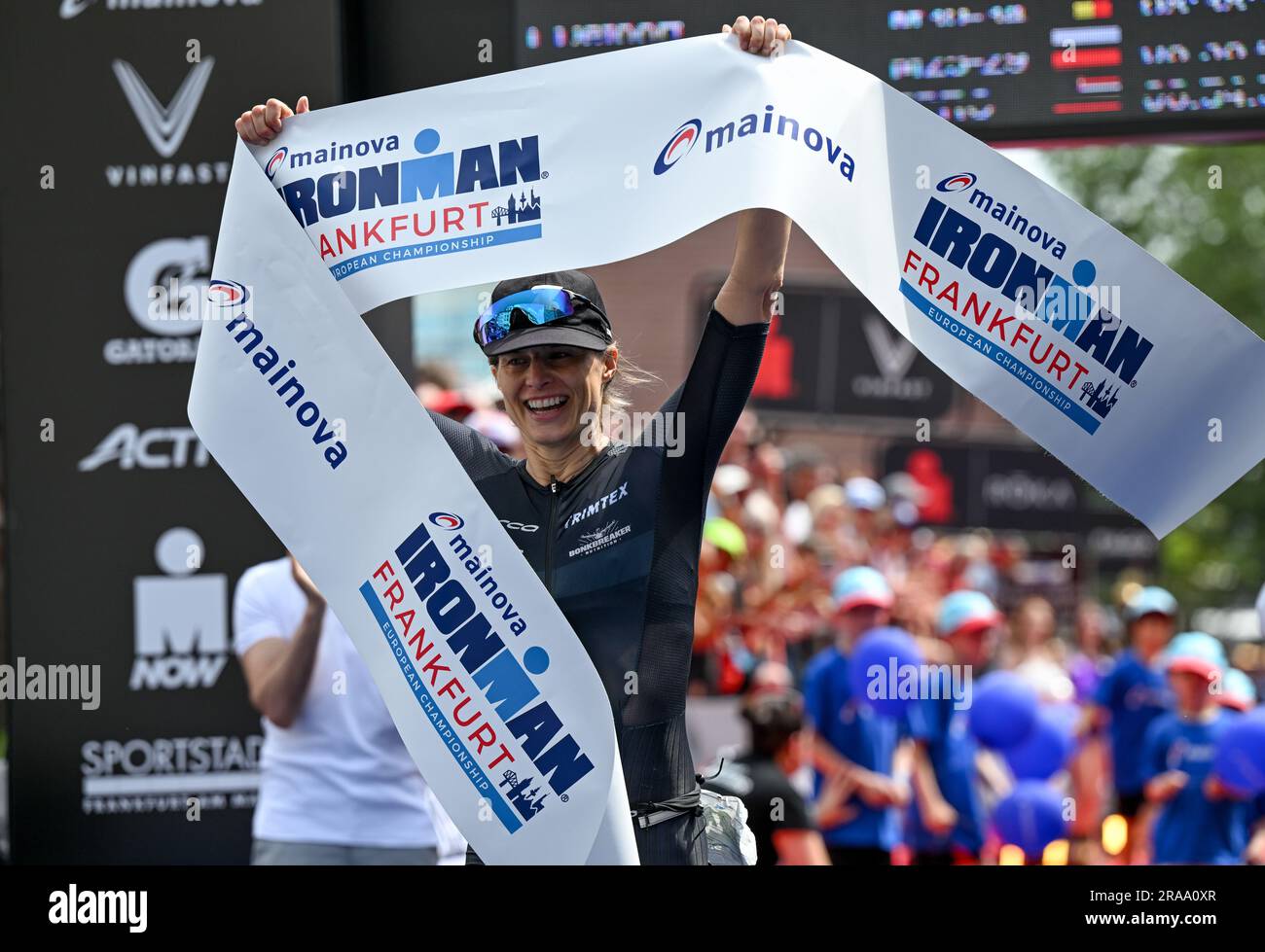 02 July 2023, Hesse, Frankfurt/Main: Triathlon: European Championship ...