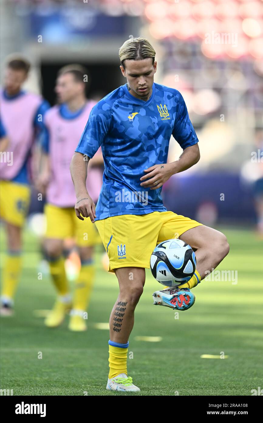 BUCHAREST, ROMANIA - JUNE 21: Mykhaylo Mudryk of Ukraine before the ...