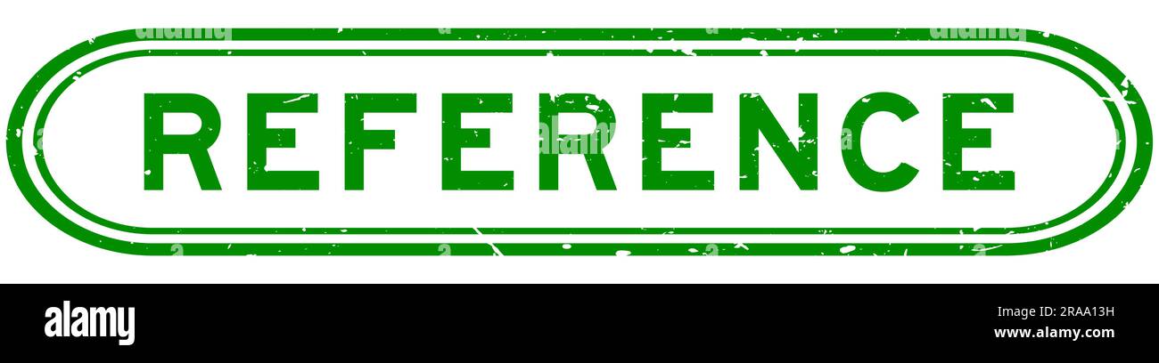 Grunge green reference word rubber seal stamp on white background Stock ...