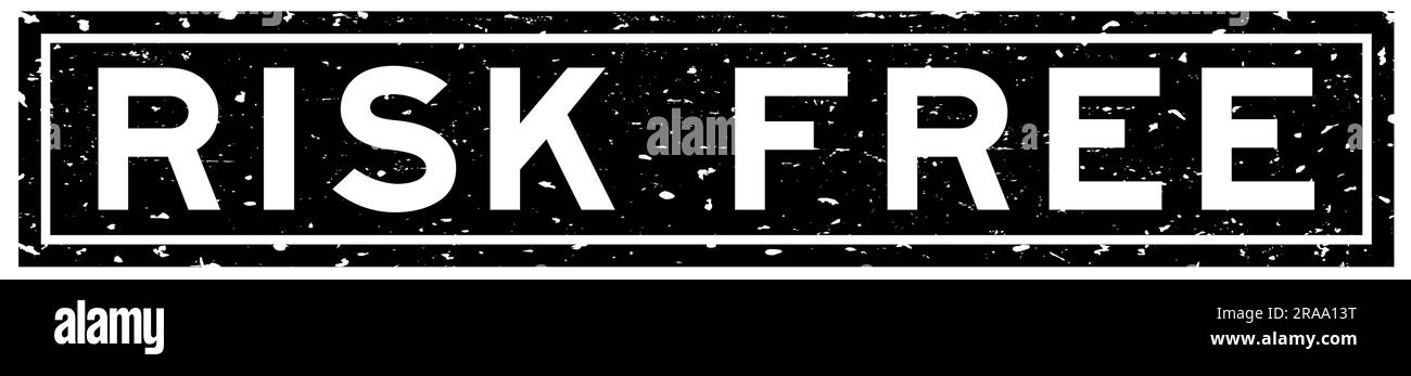 Grunge black risk free word square rubber seal stamp on white background Stock Vector Image ...