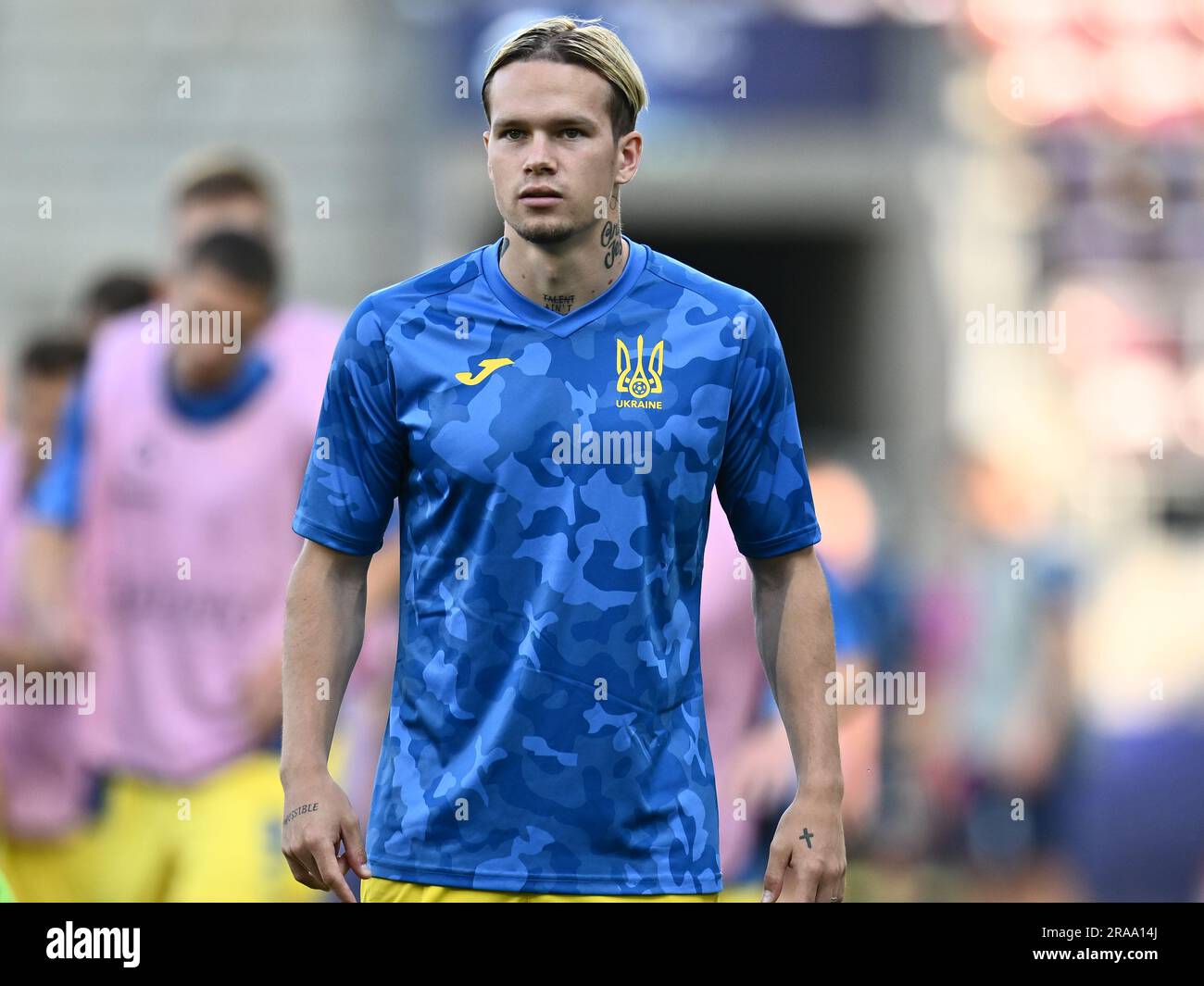 BUCHAREST, ROMANIA - JUNE 21: Mykhaylo Mudryk of Ukraine before the ...
