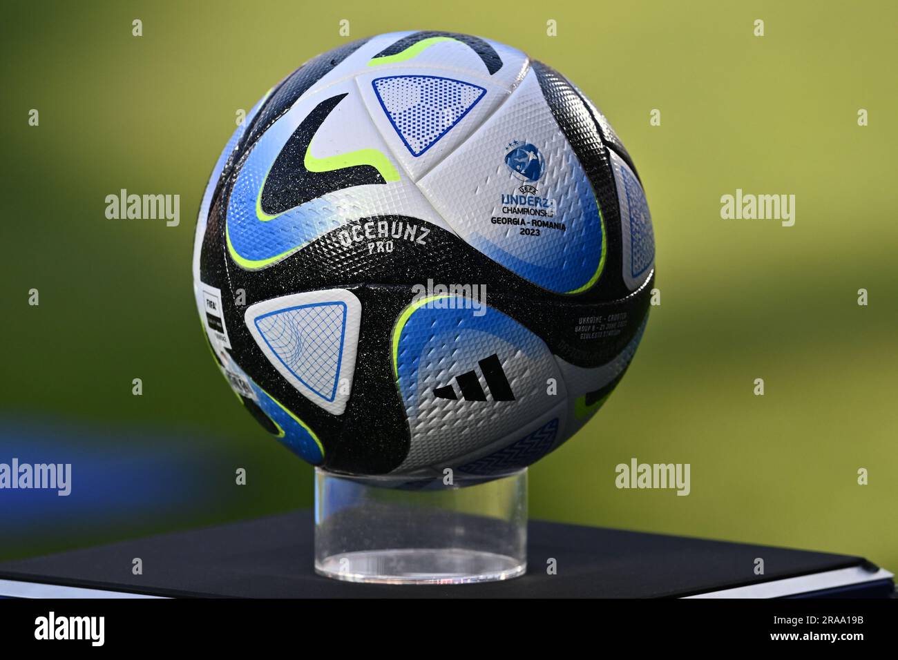 BUCHAREST, ROMANIA - JUNE 21: Details of a ball during the UEFA Under ...