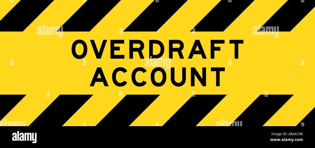 Yellow and black color with line striped label banner with word ...