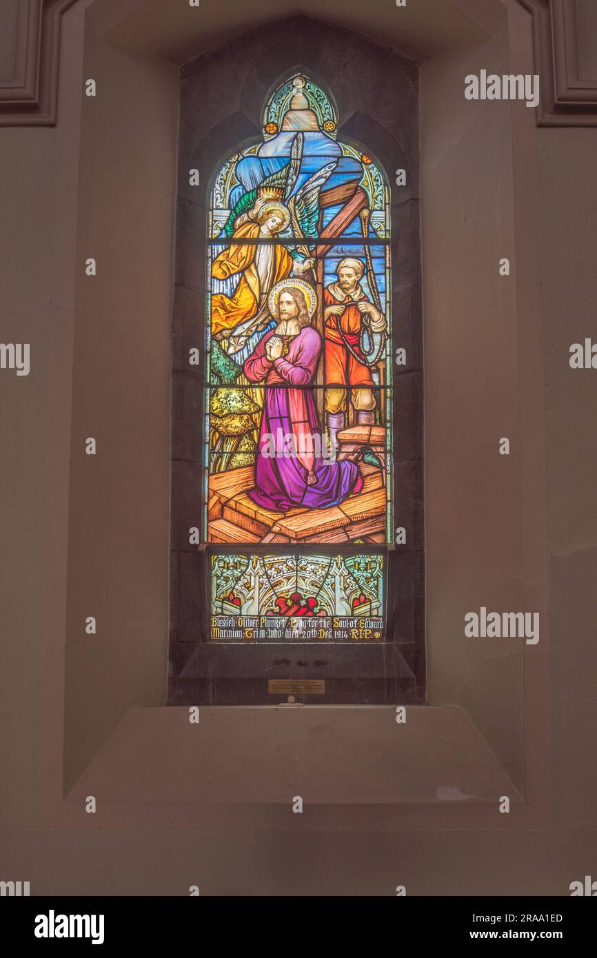 Stained glass window in the interior of the Cathedral Church of St ...