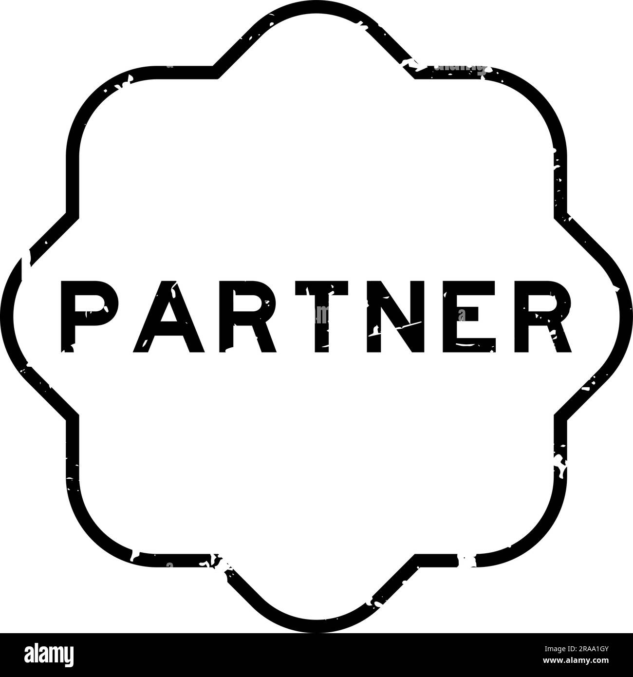 Grunge black partner word rubber seal stamp on white background Stock ...