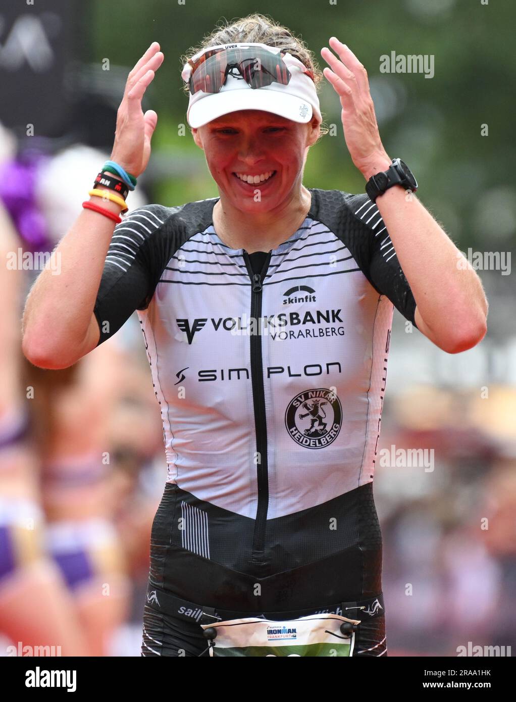 02 July 2023, Hesse, Frankfurt/Main: Triathlon: European Championship ...