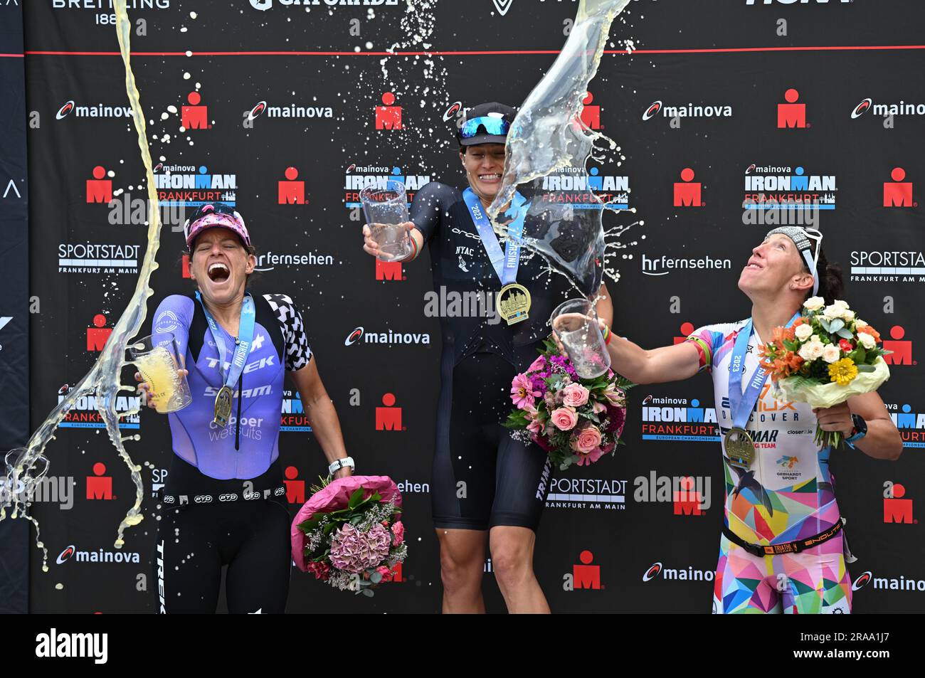 02 July 2023, Hesse, Frankfurt/Main: Triathlon: European Championship ...