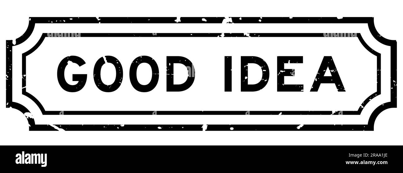 Grunge black good idea word rubber seal stamp on white background Stock ...