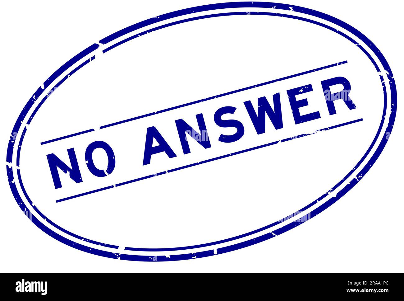 Grunge blue no answer word rubber seal stamp on white background Stock ...
