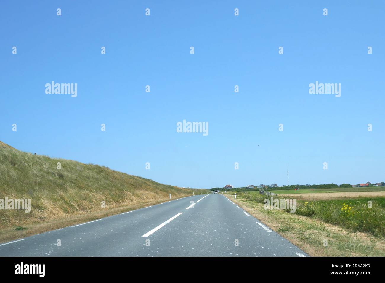 Road to Callantsoog, part of Schagen in the Netherlands, North Holland ...