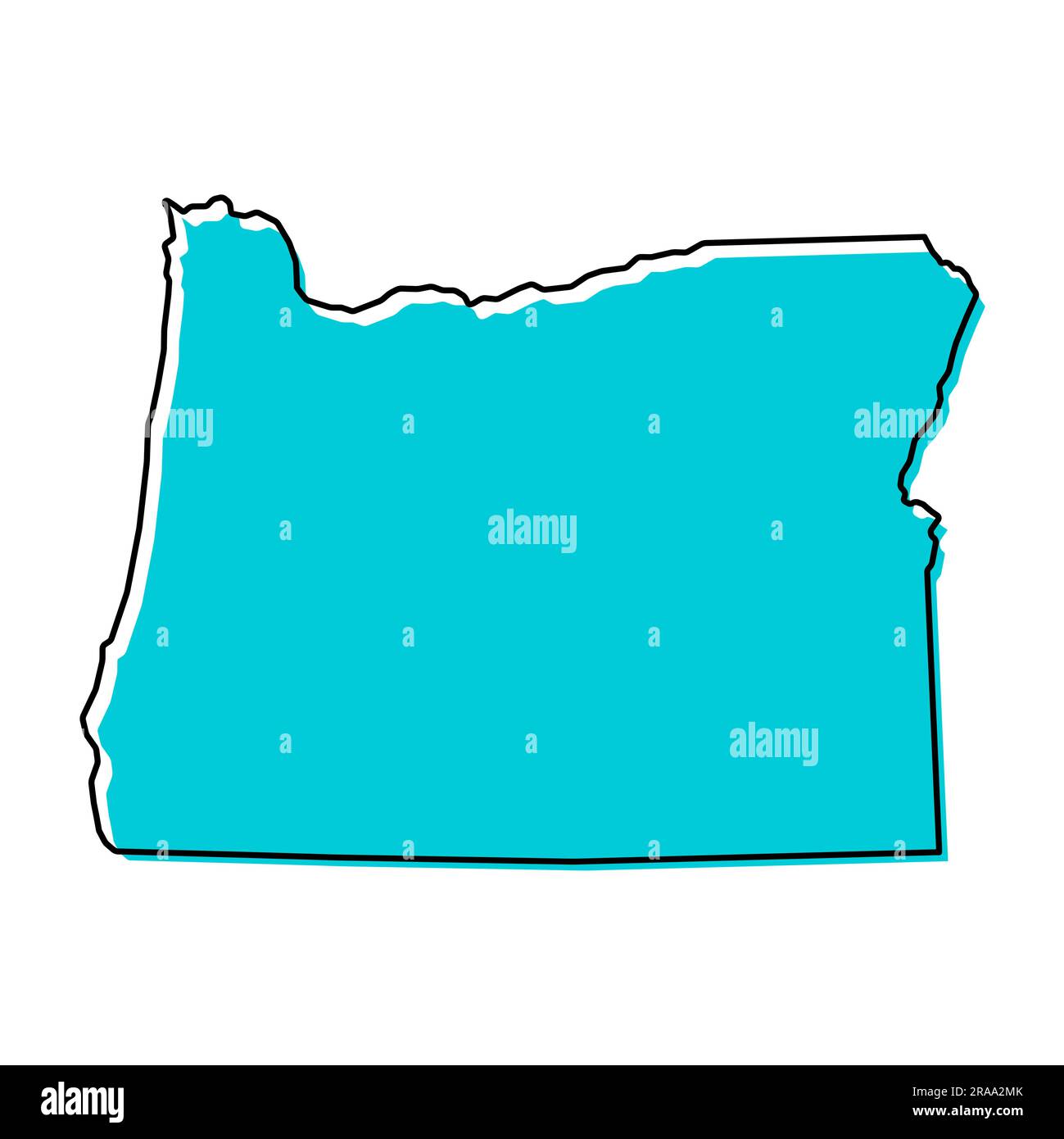 Oregon map shape, united states of america. Flat concept icon symbol ...