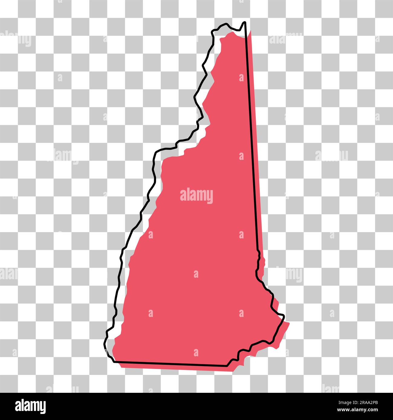 New Hampshire map, united states of america. Flat concept icon symbol ...