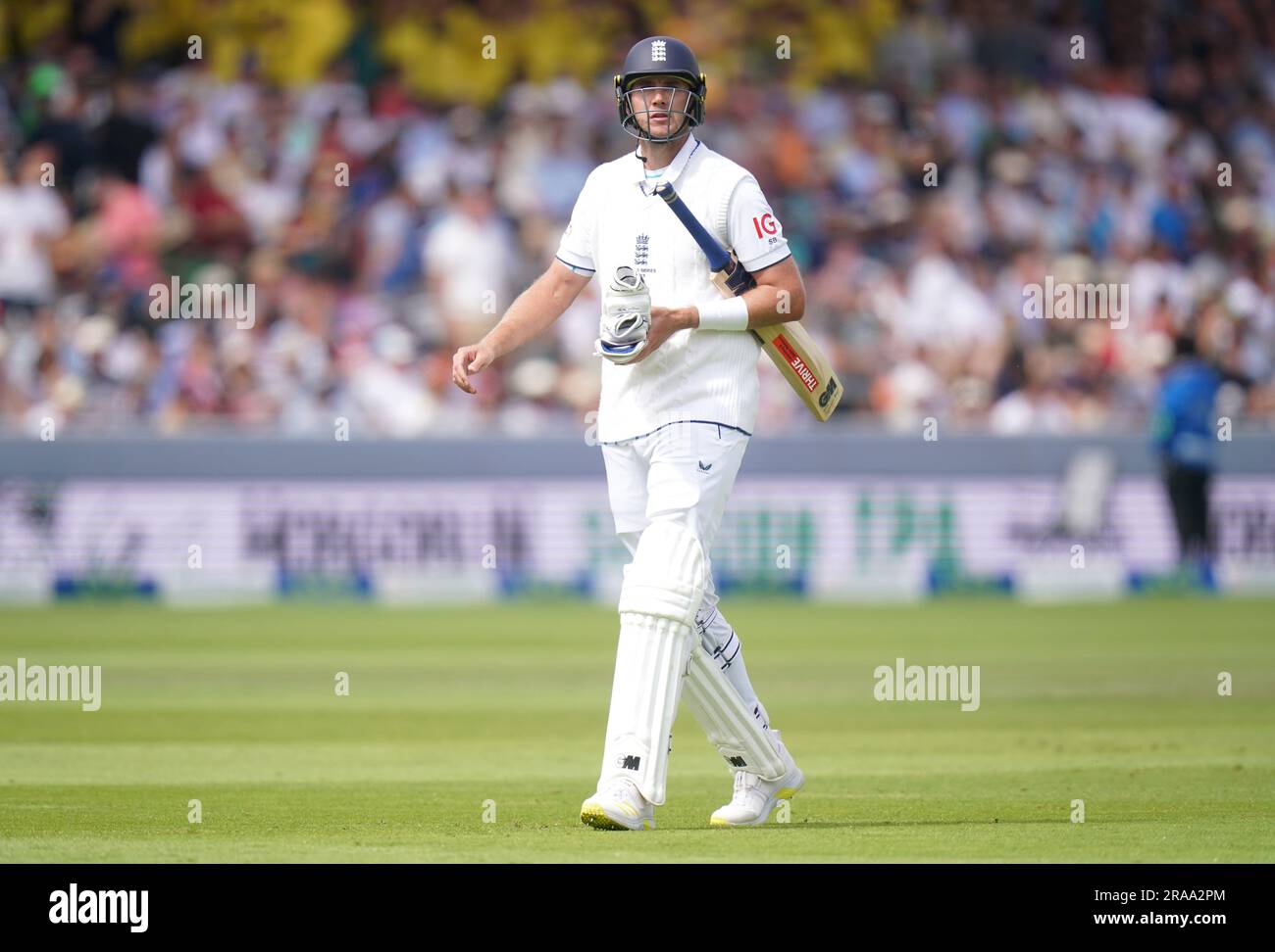 England's Stuart Broad looks frustrated after being caught out by ...