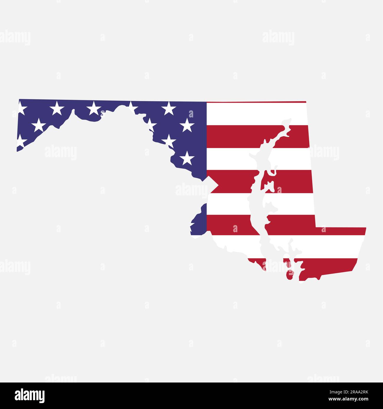 Maryland map shape, united states of america. Flat concept icon symbol ...