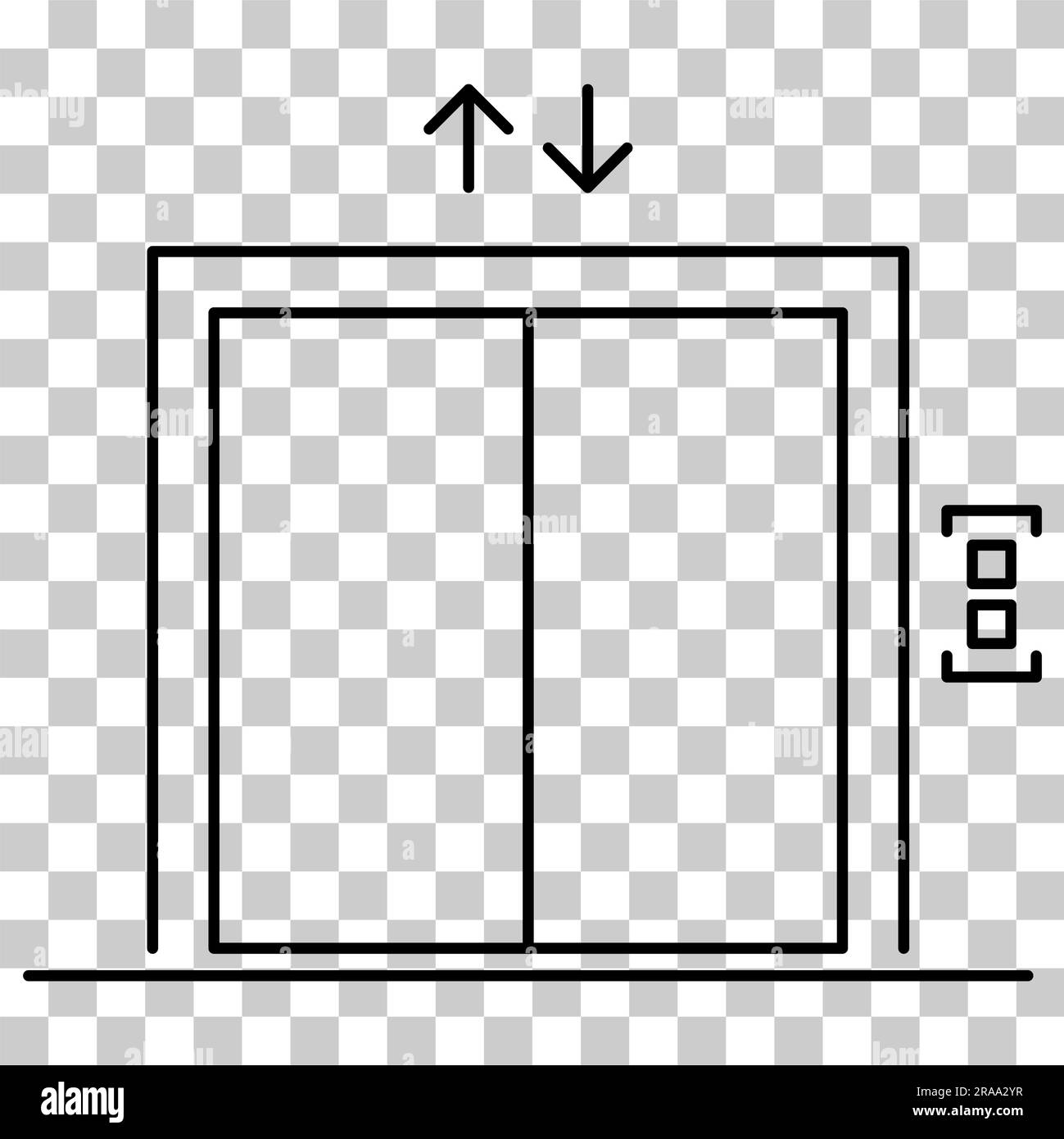 Lift elevator icon, graphic design entrance sign, building doorway ...