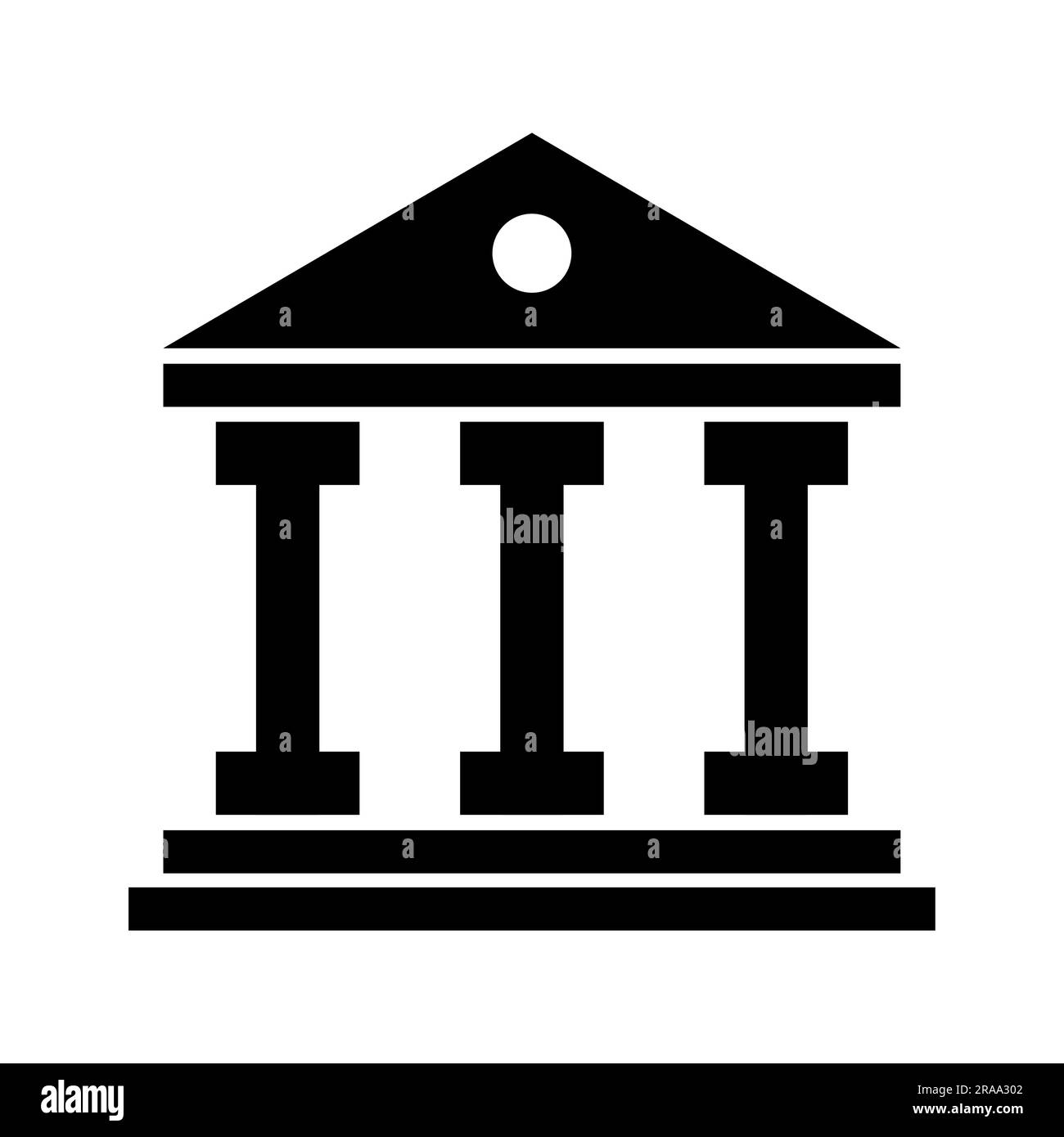 Building university architecture icon, museum roman symbol, flat design ...