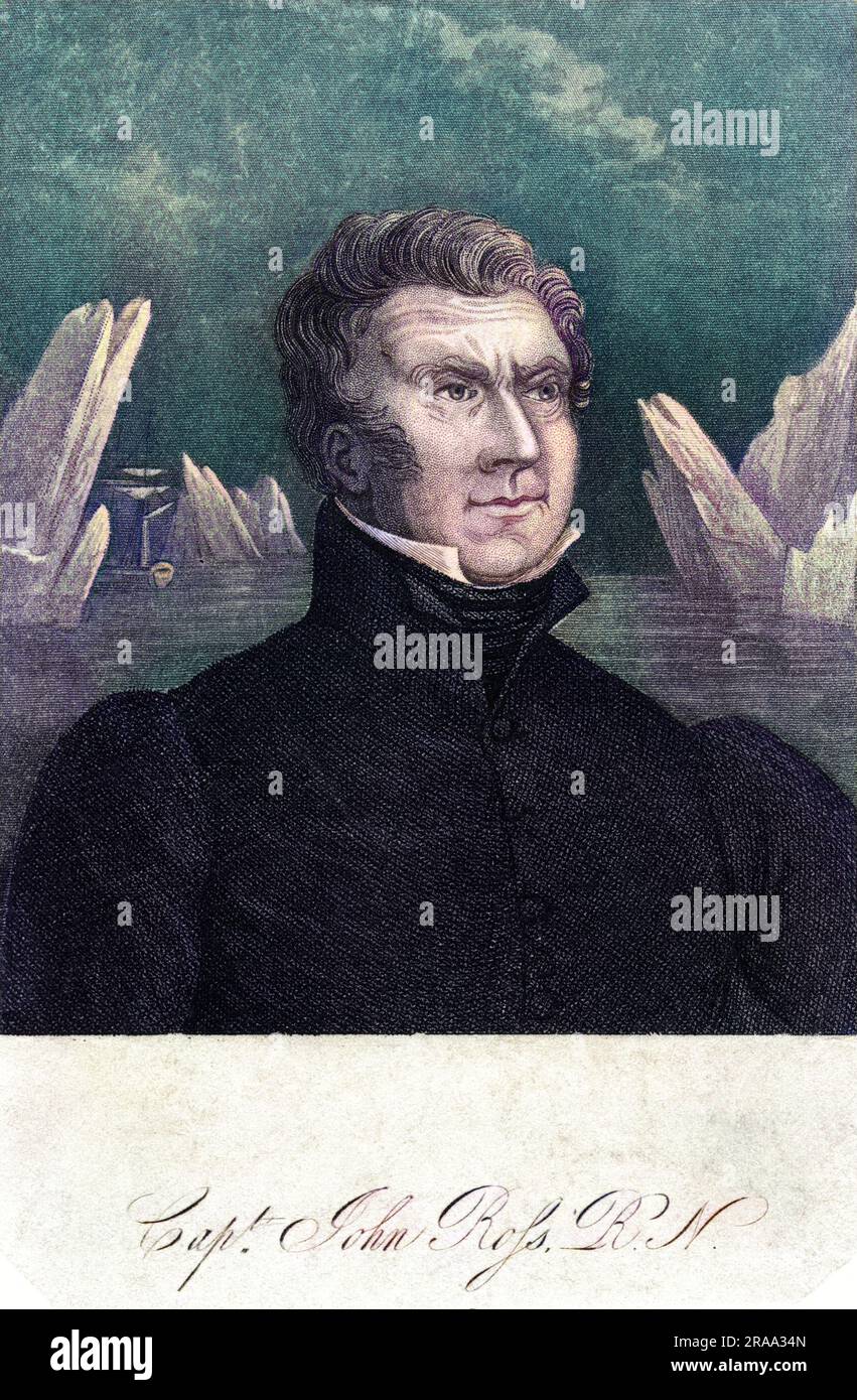 Sir JOHN ROSS Arctic explorer, depicted among the ice floes. Date: 1777 ...