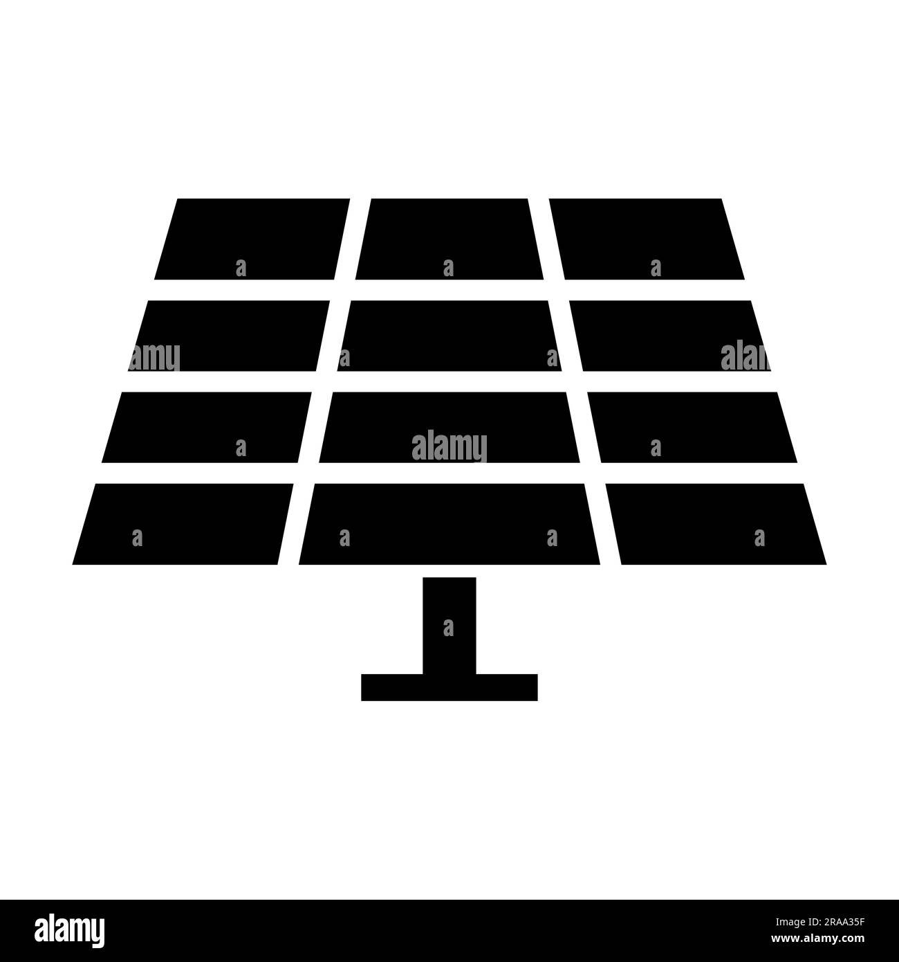 Solar panel icon, green power technology, ecology alternative energy ...