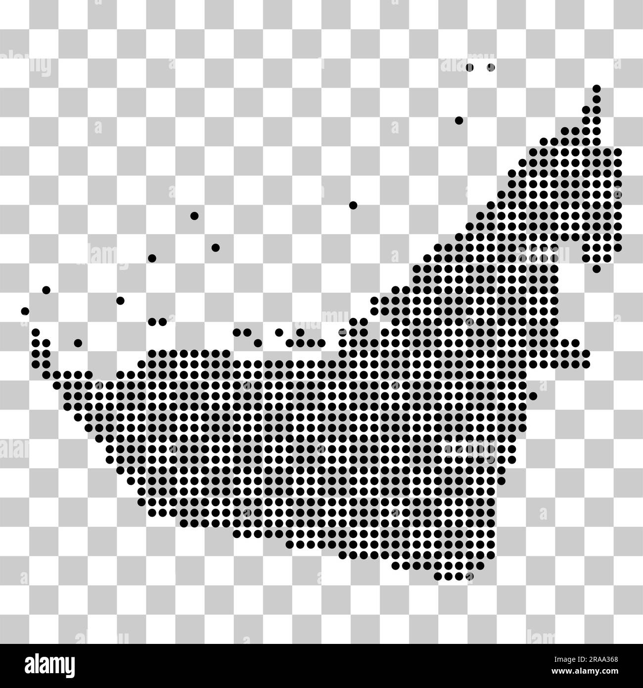 United arab emirates map icon, geography blank concept, isolated ...