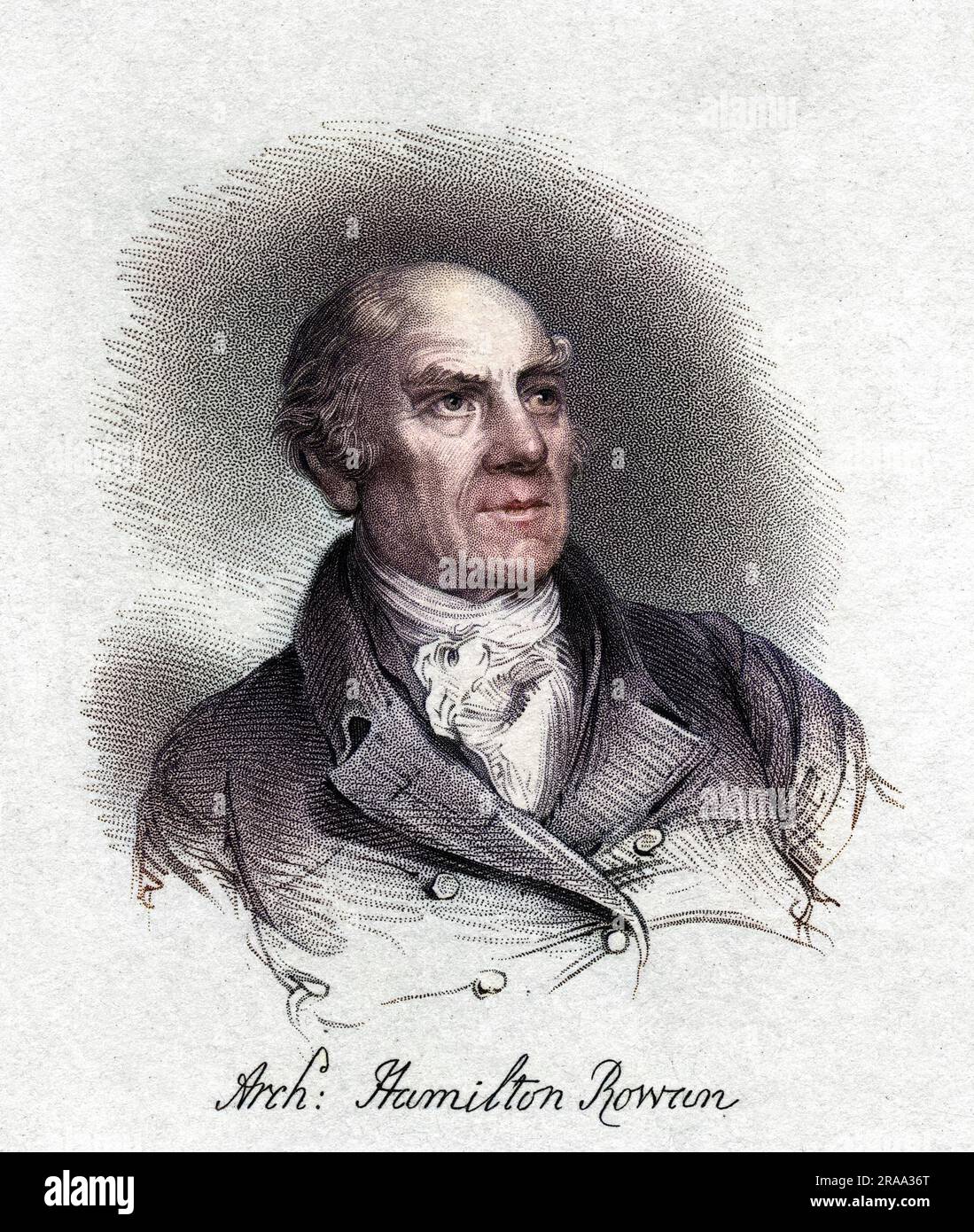 ARCHIBALD HAMILTON ROWAN Irish patriot with his autograph Date: 1757 ...