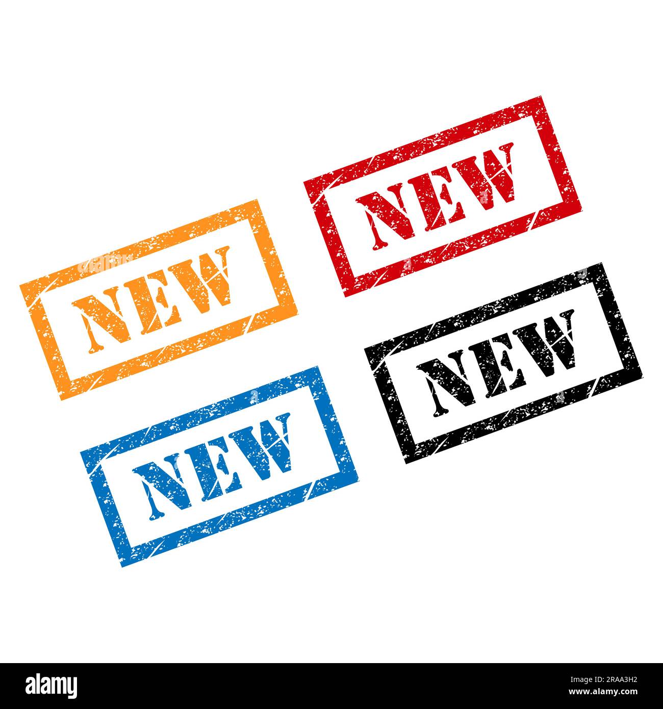 Set of New stamp symbol, label sticker sign button, text banner vector ...