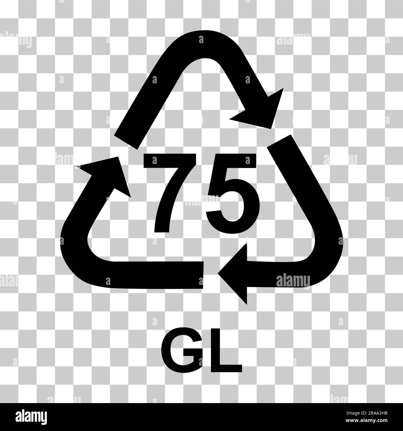 Glass symbol, ecology recycling sign isolated on white background ...