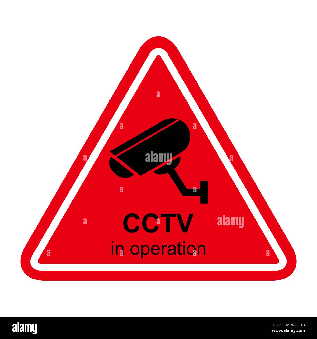 Closed circuit television camera icon, CCTV video protection alert ...