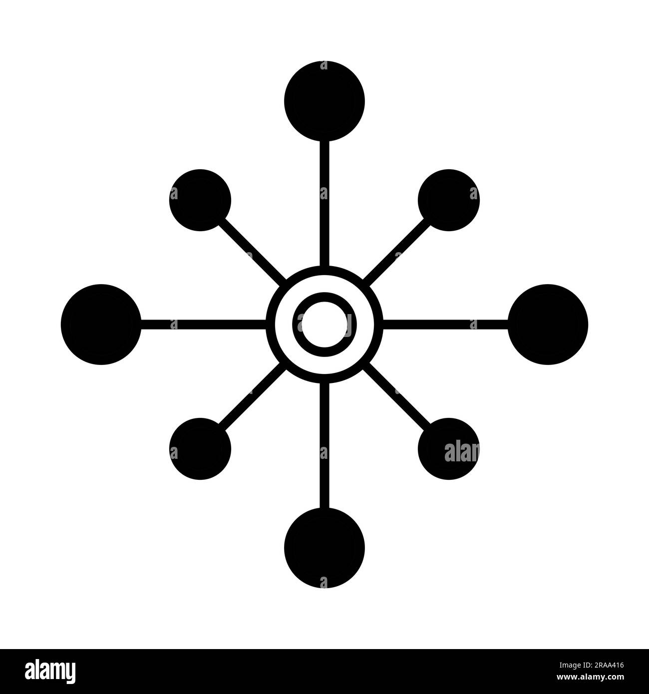 Multichannel digital design icon, omnichannel flat web symbol, internet ...