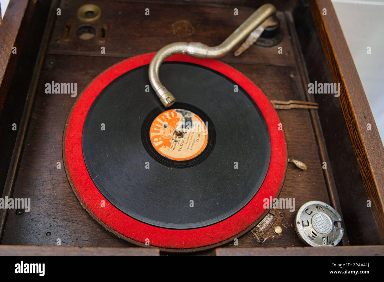 Vintage and Antique Record Player inside the colonia house dated back ...