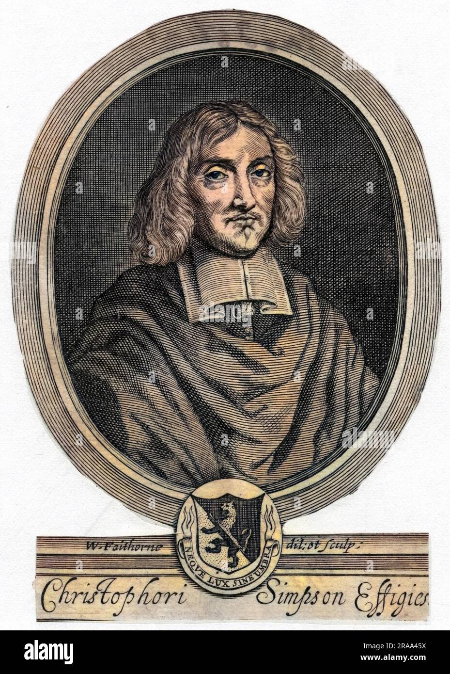 CHRISTOPHER SIMPSON musician Date: 1605 - 1669 Stock Photo - Alamy