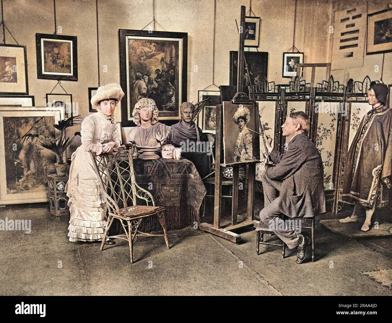 GEORGE ADOLPHUS STOREY (1824 - 1919), artist, photographed in his ...