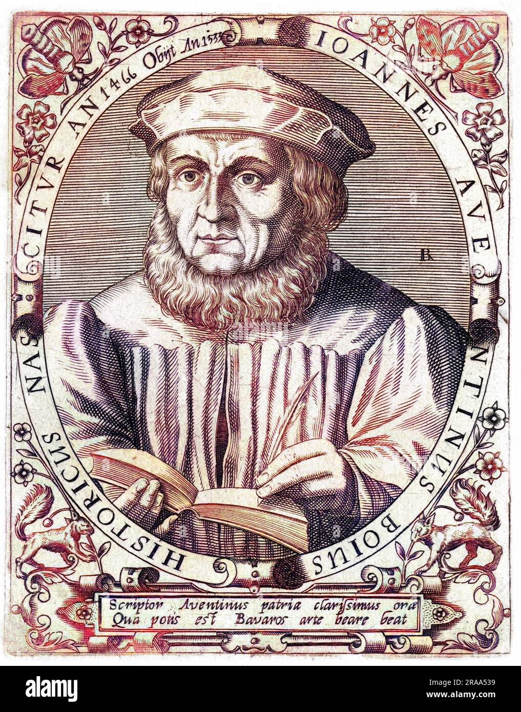 JOHANN AVENTINUS TURMAIR Bavarian historian Date: 1477 - 1534 Stock ...