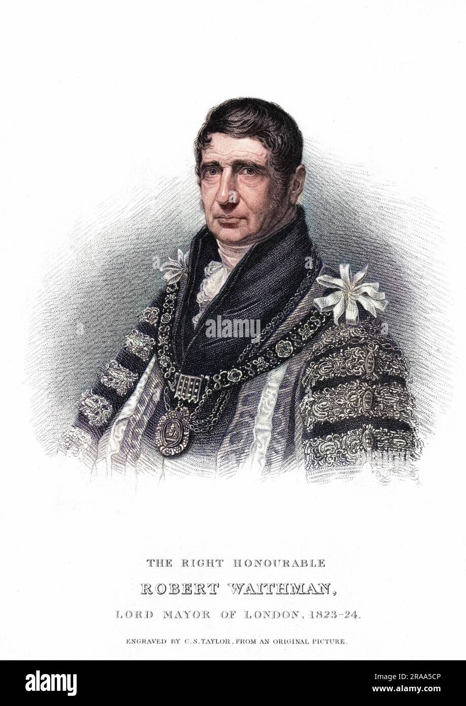 ROBERT WAITHMAN London merchant, sheriff and lord mayor 1823 - 24. Date ...