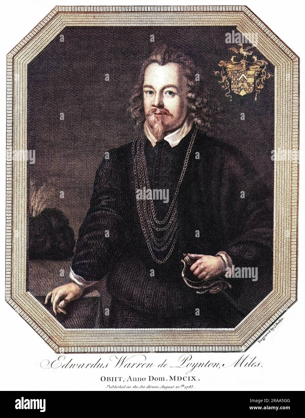 SIR EDWARD WARREN de POYNTON soldier, presumably the son of Sir John ...