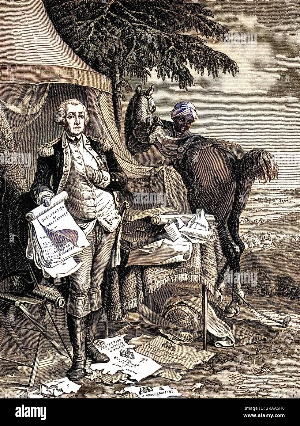 GEORGE WASHINGTON as a commander in the field during the war against ...