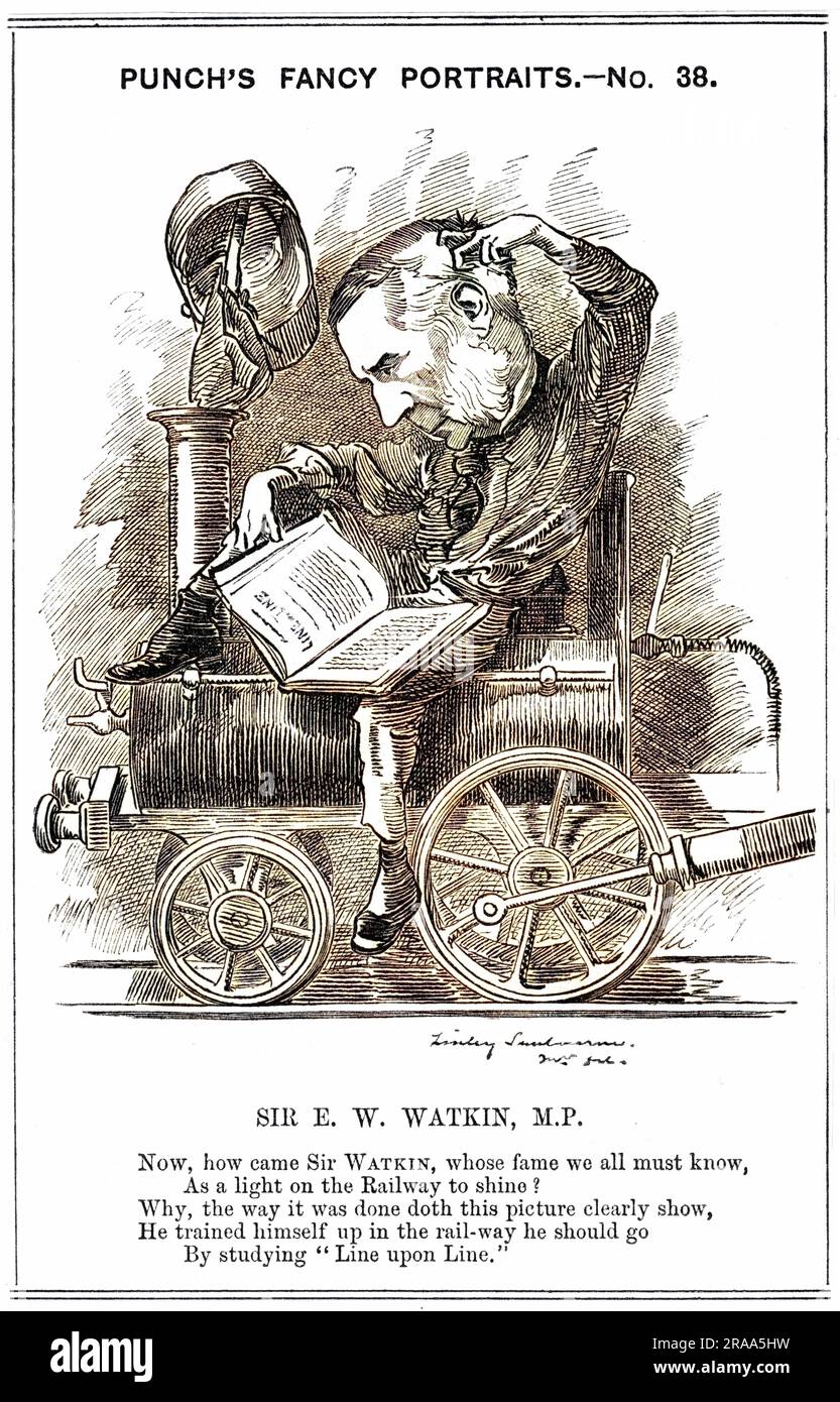 Sir Edward William Watkin (1819 - 1901), Engineer and railway promoter ...