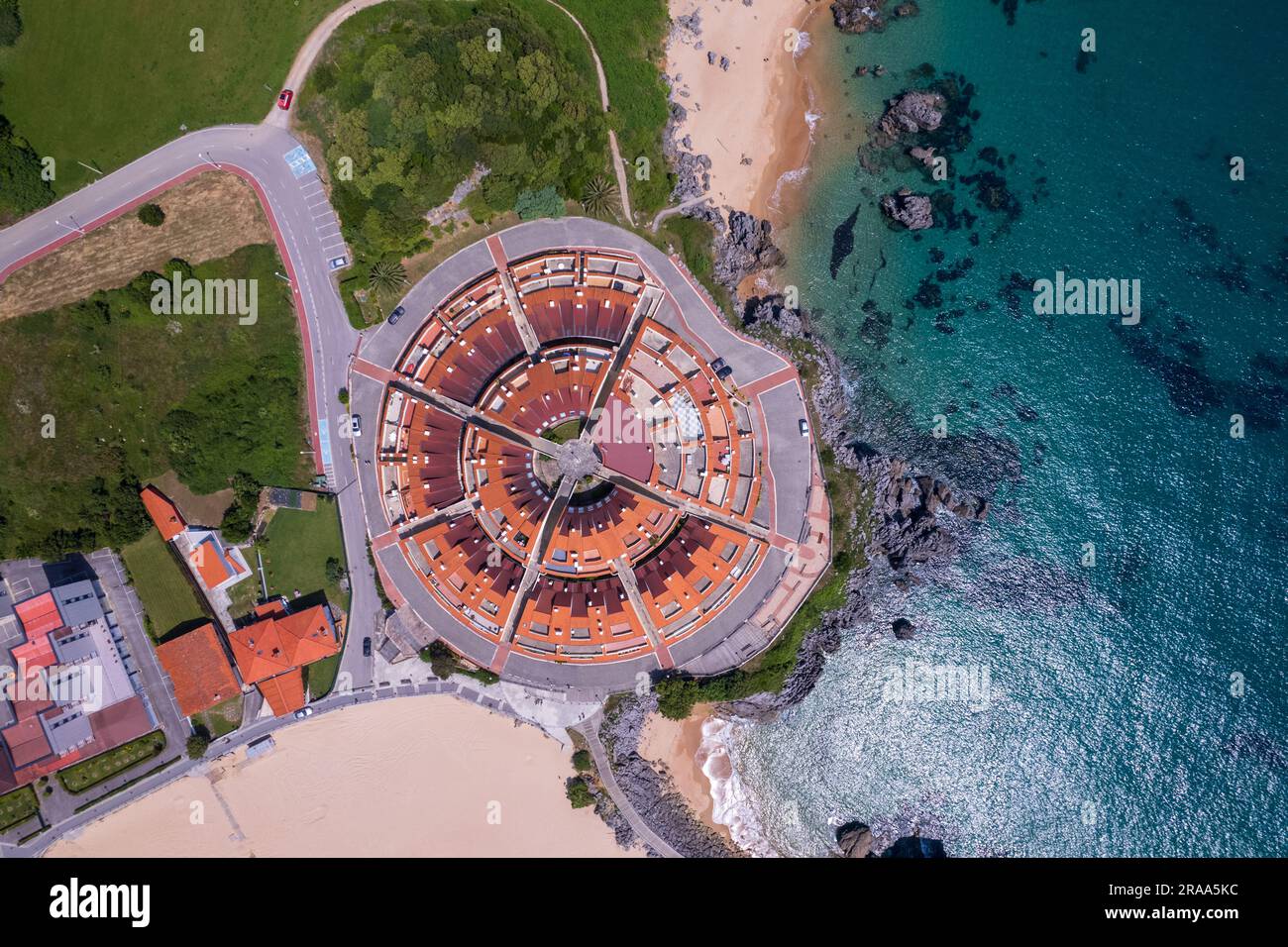 Aerial view of spanish coast in Noja on north Spain Stock Photo - Alamy