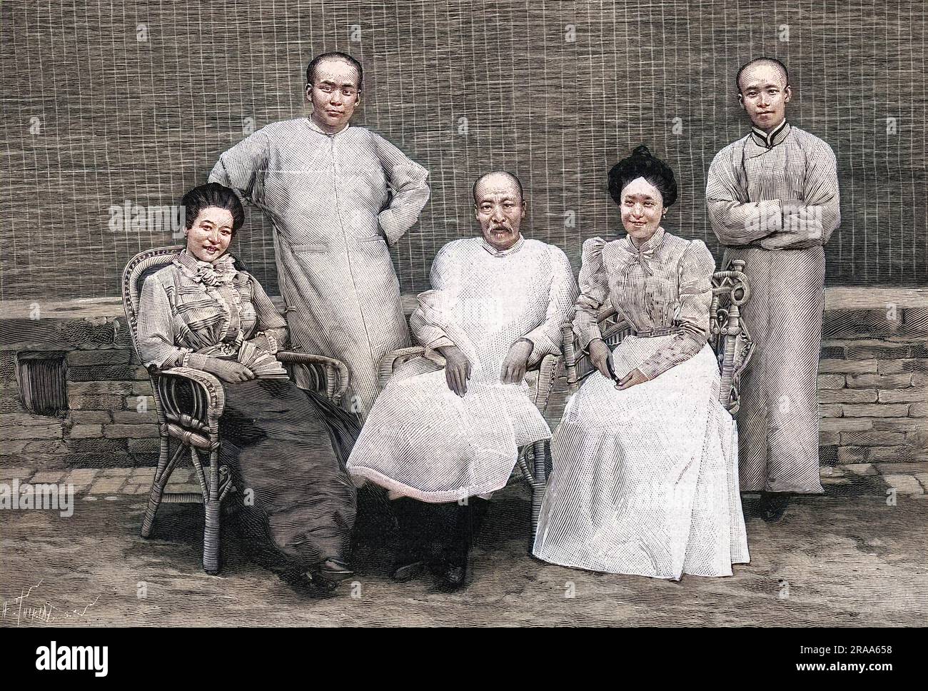 Lord YU, Chinese ambassador to France in 1899, with his family - the ...