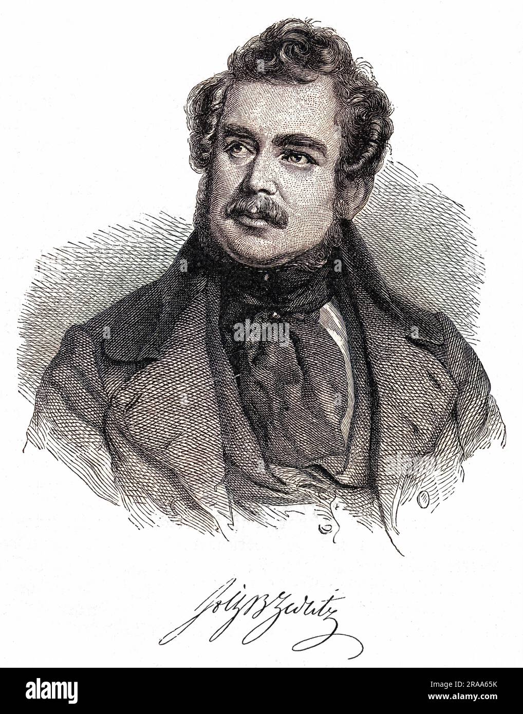 JOSEPH CHRISTIAN freiherr von ZEDLITZ Austrian poet with his autograph ...