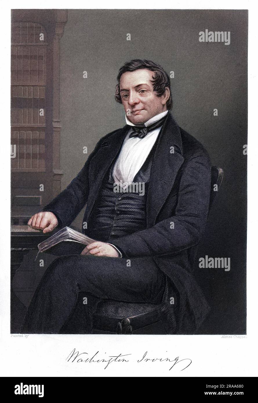 WASHINGTON IRVING (1783 - 1859), American author of books about the ...