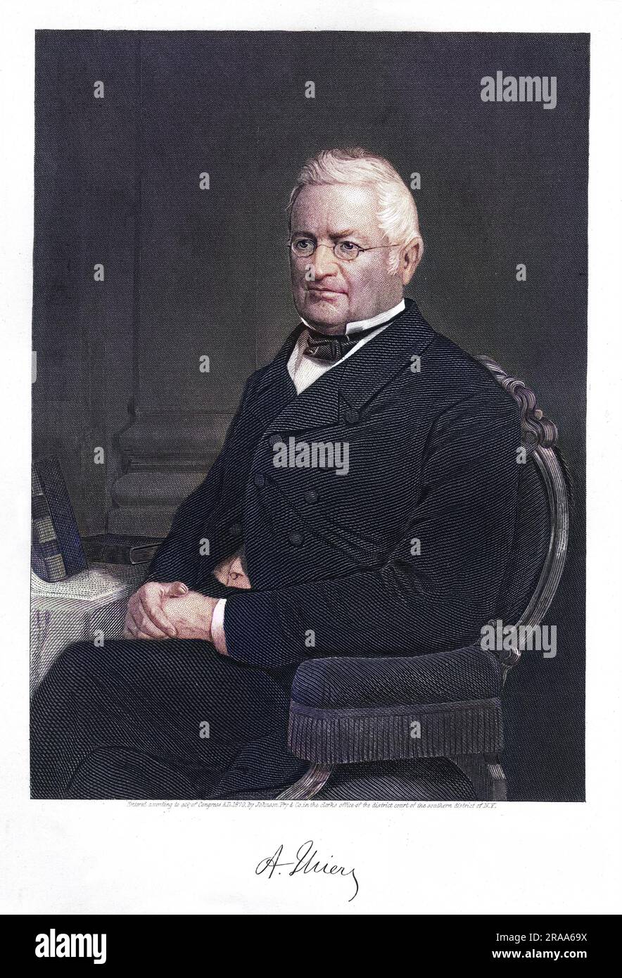 LOUIS-ADOLPHE THIERS (1797 - 1877), French statesman, with his ...