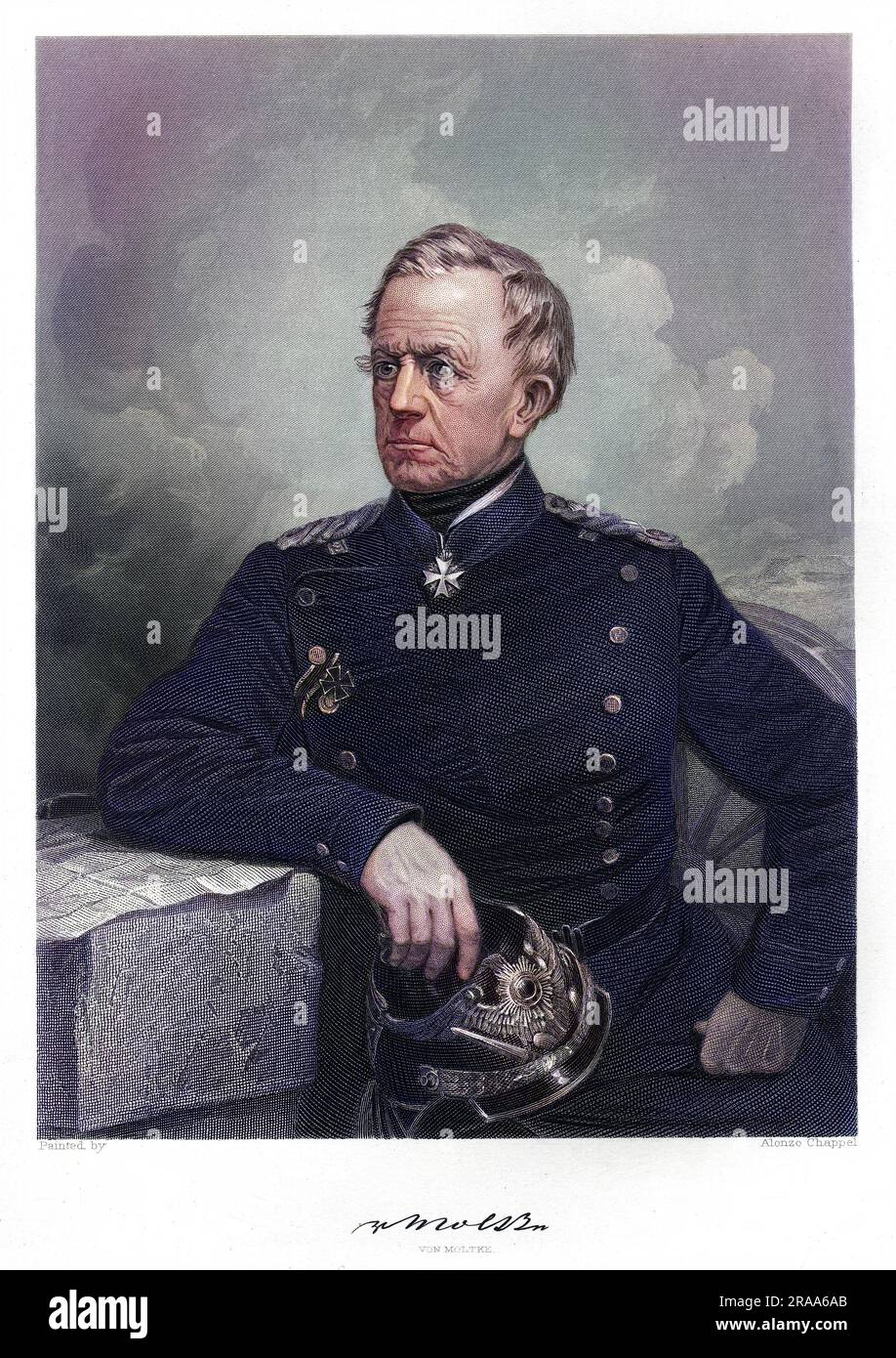 HELMUTH graf von MOLTKE (1848 - 1916), German military commander, with ...