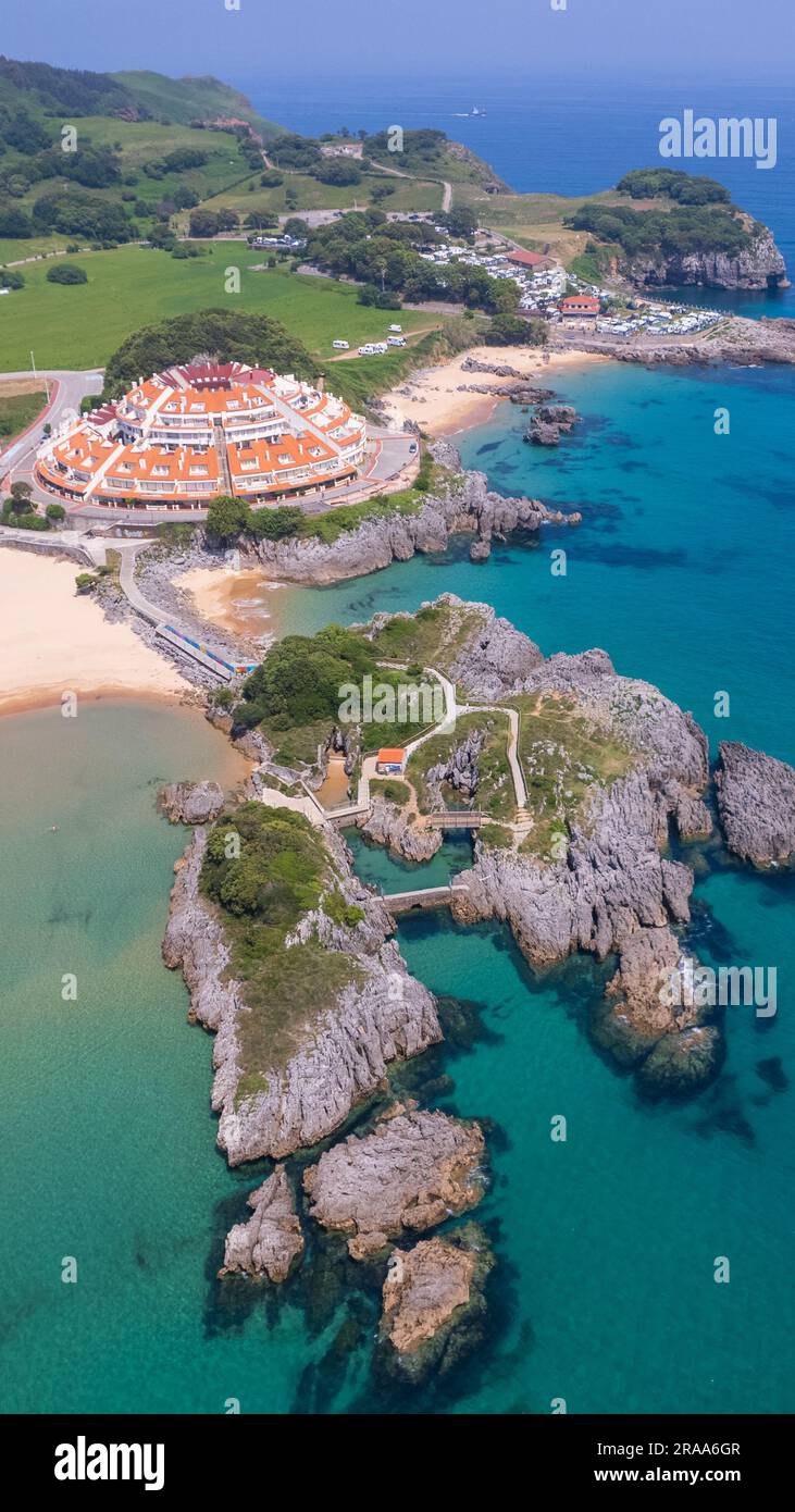 Aerial view of spanish coast in Noja on north Spain Stock Photo - Alamy
