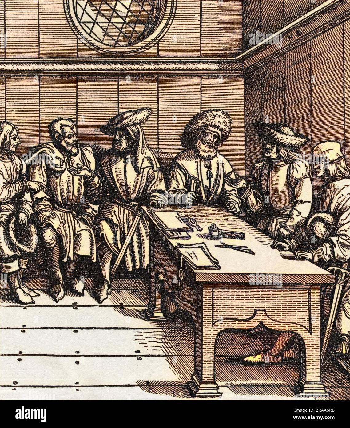 A council of the Flemish rebels, planning how to resist the domination ...