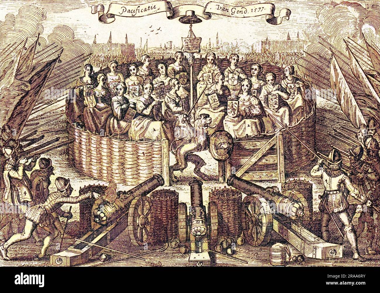 Allegory of the Pacification of Ghent, depicting the united provinces ...