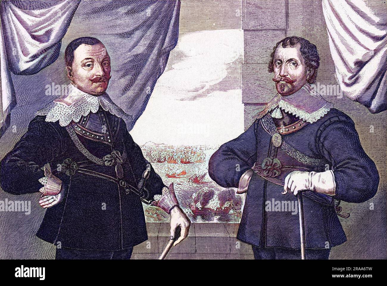Holland's great naval commanders, admiral Van Tromp and vice-admiral De ...